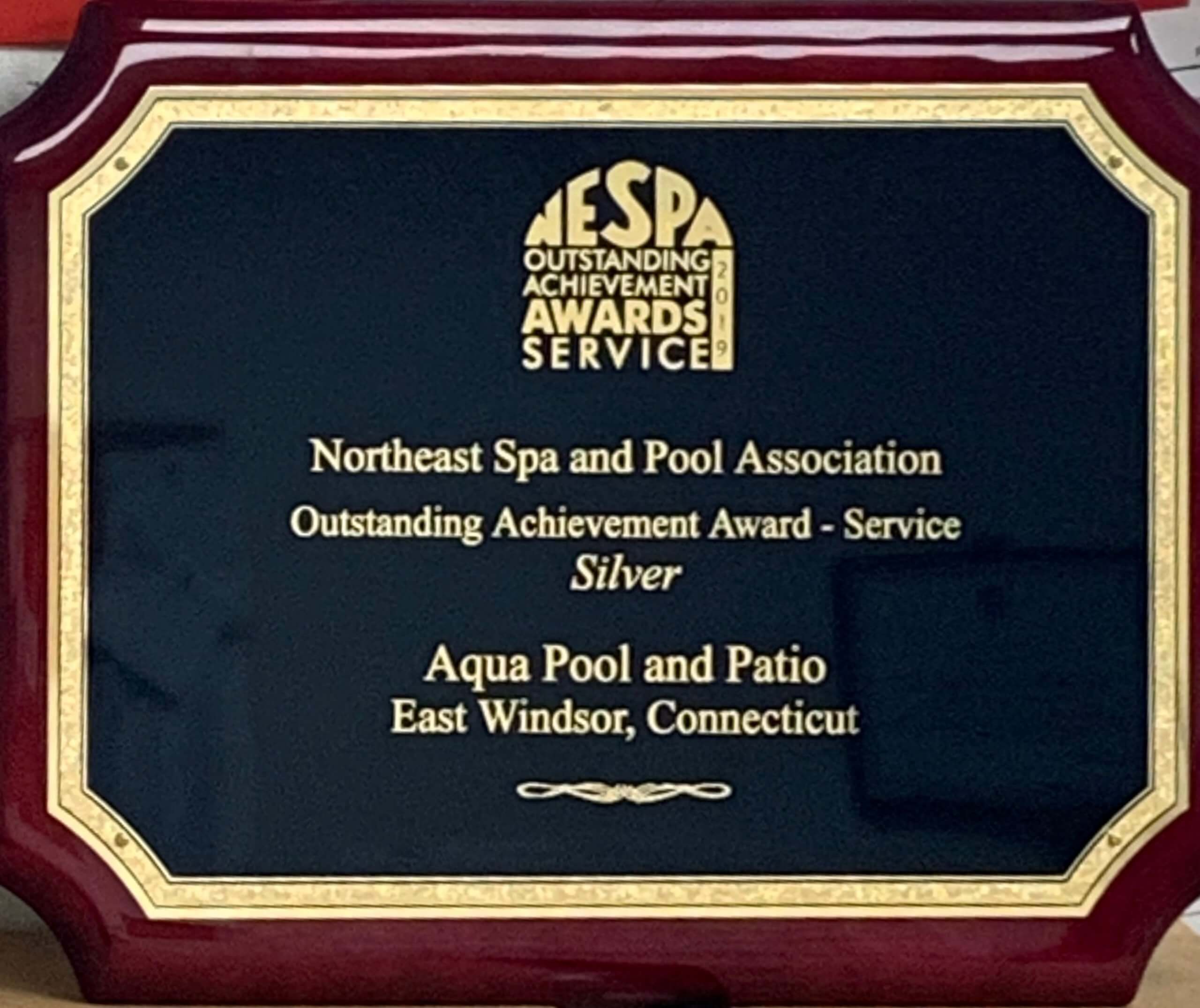 Aqua Pool Receives NESPA Outstanding Achievement Award - Aqua Pool & Patio
